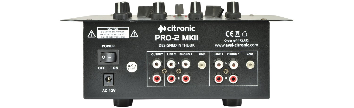 Citronic PRO-2 MkII DJ Mixer - Mixers - Live Sound | Soundpad Guitar Shop